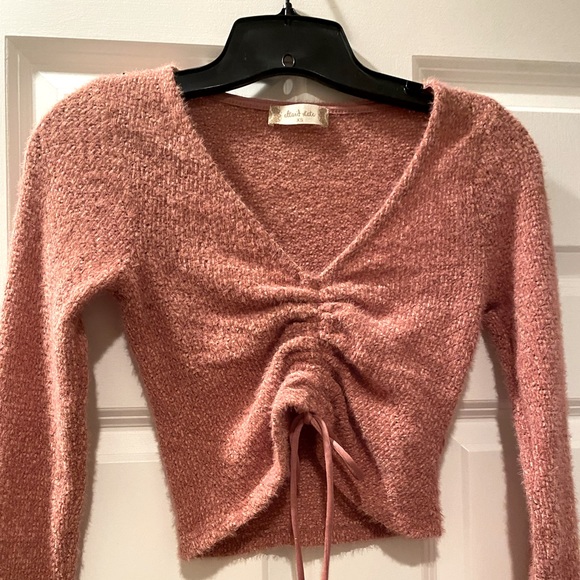 Altar'd State | Sweaters | Altard State Rose Colored Crop Sweater ...